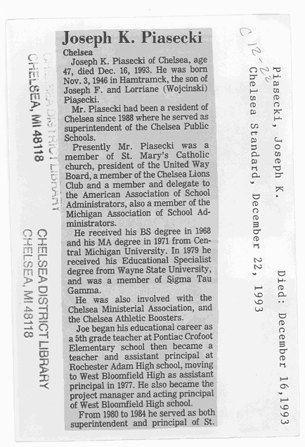 Go Cool Off — Joseph K. Piasecki - National Teachers Hall of Fame